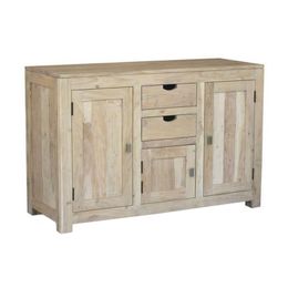 Sideboard Akazie 130x45x85 white stone getüncht NATURE WHITE #86