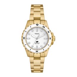 Fossil Uhr Damen Gr&ouml;&szlig;e One Size gold / schwarz / wei&szlig;