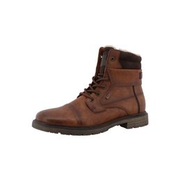 Tom Tailor Schn&uuml;rboots Herren Gr&ouml;&szlig;e 45 braun / dunkelbraun / wollwei&szlig;