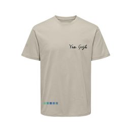 Only & Sons Only & Sons T-Shirt 'Van Gogh' Herren Gr&ouml;&szlig;e S grau
