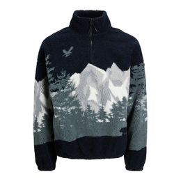 Jack & Jones JACK & JONES Pullover 'JORBEAR MOUNTAIN' Herren Gr&ouml;&szlig;e M dunkelblau / grau / basaltgrau / wei&szlig;