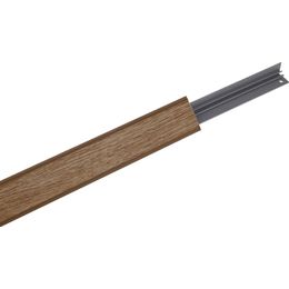 Abschlussleiste Nobilia "passend für alle Serien, aus hochwertigem Kunststoff", braun (eiche havanna nachbildung), 200cm, Kunststoff, Wandabschlussleisten, zum Anschrauben, individuell kürzbar, Maße (B/T/H): 200/2,5/2,5 cm