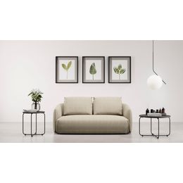 2-Sitzer Trendmanufaktur "Shawn Designsofa mit elegant geschwungen Armlehnen, bequem", beige (sand), B:192cm H:87cm T:99cm, 95% Polyester, 5% Polyacryl, Sofas, organischer Form, mit hochwertigem Bezug