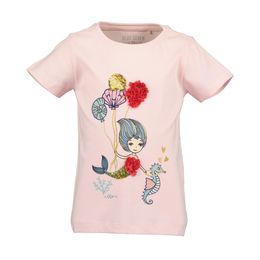 Kurzarmshirt Blue Seven, M&auml;dchen, Gr. 92, rosa, Single Jersey, Obermaterial: 100% Baumwolle, bedruckt, regular fit, Rundhals, Shirts