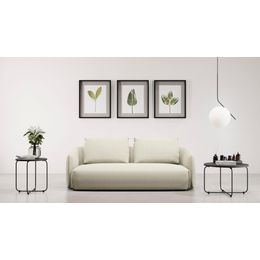 3-Sitzer Trendmanufaktur "Shawn Designsofa, elegant geschwungen Armlehnen, bequem", wei&szlig; (warm wei&szlig;), B:226cm H:87cm T:99cm, 95% Polyester, 5% Polyacryl, Sofas, organischer Form, mit hochwertigem Bezug