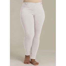 Highwaist Leggings SANDGAARD "Copenhagen", Damen, Gr. 44, N-Gr, weiß, Stoff, Obermaterial: 70% Viskose, 25% Nylon, 5% Elasthan, unifarben, slim fit normal, Hosen, mit Viskose und Elasthan