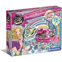 Kreativset Clementoni "Crazy Chic, Trendige Perlenarmbänder", bunt, Kreativsets, KinderB:21cm H:5cm T:26cm, Kunststoff, Auch als Geschenk verwendbar; Made in Europe, B:21cm H:5cm T:26cm
