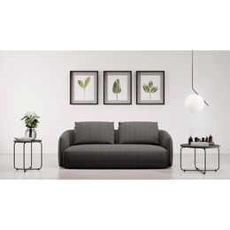 3-Sitzer Trendmanufaktur "Shawn Designsofa, elegant geschwungen Armlehnen, bequem", grau (anthrazit), B:226cm H:87cm T:99cm, 95% Polyester, 5% Polyacryl, Sofas, organischer Form, mit hochwertigem Bezug