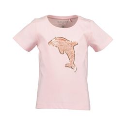 Kurzarmshirt Blue Seven, M&auml;dchen, Gr. 92, rosa (rosa orig), Single Jersey, Obermaterial: 100% Baumwolle, bedruckt, regular fit, Rundhals, Shirts