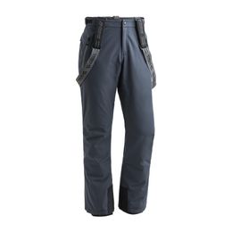 Skihose Maier Sports "Anton Vent slim", Herren, Gr. 48, Normalgr&ouml;&szlig;en, grau, 100% Polyester, Hosen Skihose, Herren Schneehose mit Hosentr&auml;gern, wind/wasserdicht, Slim Fit