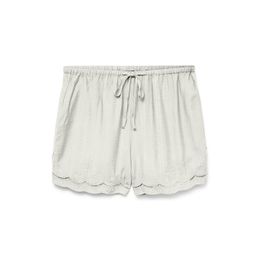 Véro Moda Shorts VERO MODA "VMPEACH NW SHORTS WVN GA", Damen, Gr. XS (34), N-Gr, weiß (cloud dancer), Web, Obermaterial: 82% Viskose, 18% Nylon, unifarben, regular fit ca. Mitte Oberschenkel, Hosen