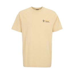 Djinns T-Shirt 'Sunday Coffee' Damen Größe XXL creme / gelb / schwarz / weiß