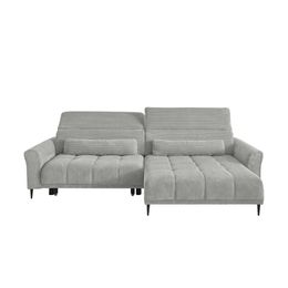 Ecksofa mit elektrischer Sitztiefenverstellung Logan grau Ma&szlig;e (cm): B: 277 H: 80 T: 179.0 Sofas > Sofas nach Material > Stoffsofas &raquo; Sofa DE