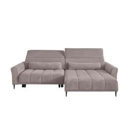 Ecksofa mit elektrischer Sitztiefenverstellung Logan grau Ma&szlig;e (cm): B: 277 H: 80 T: 179.0 Sofas > Sofas nach Material > Stoffsofas &raquo; Sofa DE