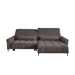 Möbel Kraft Ecksofa mit elektrischer Sitztiefenverstellung braun Maße (cm): B: 277 H: 80 T: 179.0 » Möbel Kraft