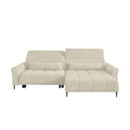 Ecksofa mit elektrischer Sitztiefenverstellung Logan beige Ma&szlig;e (cm): B: 277 H: 80 T: 179.0 Sofas > Sofas nach Material > Stoffsofas &raquo; Sofa DE