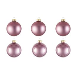 Möbel Kraft Weihnachtskugeln 10er Set rosa/pink Glas,Aluminium Ø: 6.0 » Möbel Kraft