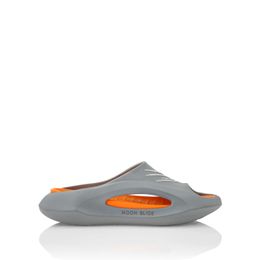 Strandschuh Plein Sport "Flache Gummisandalen", Damen, Gr. 36-37, Normalschaft, orange (8610, orange fluo, grau), Schuhe Strandschuh