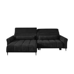 Möbel Kraft Ecksofa mit elektrischer Sitztiefenverstellung schwarz Maße (cm): B: 277 H: 80 T: 179.0 » Möbel Kraft