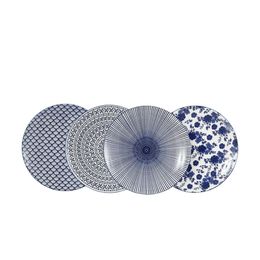 KHG Dessertteller 4er Set Vario blau Porzellan Ma&szlig;e (cm): H: 2,5 &Oslash;: 22.0 &raquo; M&ouml;bel Kraft