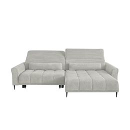 Ecksofa mit elektrischer Sitztiefenverstellung Logan grau Ma&szlig;e (cm): B: 277 H: 80 T: 179.0 Sofas > Sofas nach Material > Stoffsofas &raquo; Sofa DE