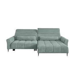 Möbel Kraft Ecksofa mit elektrischer Sitztiefenverstellung grün Maße (cm): B: 277 H: 80 T: 179.0 » Möbel Kraft