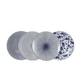 KHG Speiseteller 4er Set Vario blau Porzellan Ma&szlig;e (cm): H: 2,5 &Oslash;: 26.5 &raquo; M&ouml;bel Kraft