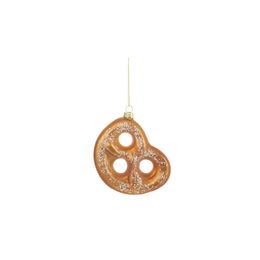 HOME STORY Weihnachtsbaumschmuck Brezel braun Glas,Aluminium Maße (cm): B: 11 H: 9 T: 3.0 » Möbel Kraft