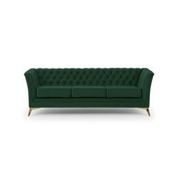 S-STYLE Chesterfield Einzelsofa Wilhelm gr&uuml;n Ma&szlig;e (cm): B: 237 H: 78 Sofas > Sofas nach Material > Stoffsofas &raquo; Sofa DE