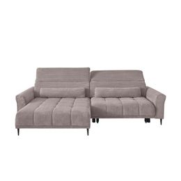 Ecksofa mit elektrischer Sitztiefenverstellung Logan grau Ma&szlig;e (cm): B: 277 H: 80 T: 179.0 Sofas > Sofas nach Material > Stoffsofas &raquo; Sofa DE