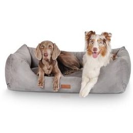 Knuffelwuff Hundebett Dreamline aus Velours grau XXXL