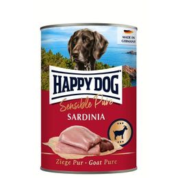 Happy Dog Sensible Pure Sardinia (Ziege) 6 x 400 g Dose Nassfutter fÃ¼r Hunde