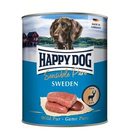 Happy Dog Sensible Pure Sweden (Wild) 6 x 800 g Dose Nassfutter fÃ¼r Hunde