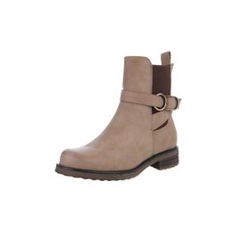 Ital-Design Stiefelette Damen Größe 39 braun / hellbraun Winterschuhe