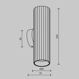 Maytoni Wandlampe Calipso, wei&szlig;, H&ouml;he 20 cm, Metall, 2xGU10, up/down