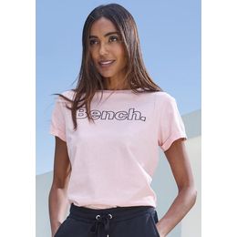 BENCH. LOUNGEWEAR T-Shirt mehrfarbig Gr. 36/38 f&uuml;r Damen. Mit Logodruck. Nachhaltig.