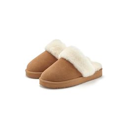 Vivance Hausschuh 'Pantoffeln, Clogs, Schlappen, Pantolette,' camelfarben Gr. 38 f&uuml;r Damen