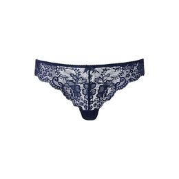 Lascana String blau Gr. 32/34 f&uuml;r Damen. Mit Schleife. K&ouml;rpernah