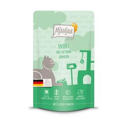 MjAMjAM Quetschie - Insekt mit saftigem H&uuml;hnchen Katzen-Nassfutter getreidefrei 12x125g
