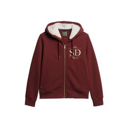 Superdry Sweatjacke Damen Gr&ouml;&szlig;e S goldgelb / bordeaux / naturwei&szlig;