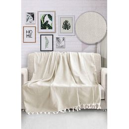 Elizabed &Uuml;berwurf in Creme - 72% | Gr&ouml;&szlig;e 170x230 cm | Decken