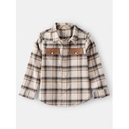 Oshkosh Hemd in Beige/ Braun - 55% | Gr&ouml;&szlig;e 98 | Kinder-blusen-hemden