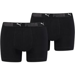 Puma Boxershorts »MEN SPORT COTTON BOXERS 2P« Packung, 2er Pack, mit Markenschriftzug im Bund schwarz L L Herrenunterhose von Puma