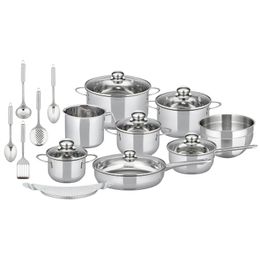 ELO Basic Topf-Set »Prima Tavola Edelstahl Topfset 20-teilig« Set, 20 Stk. tlg. Edelstahl 201 Edelstahl