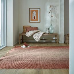 FLAIR RUGS Teppich »Jute Ombre« rechteckig 8 mm Höhe rot Obermaterial: 49% Jute, 27% Wolle, 24% Polyester B : 120 cm 1 Stk.