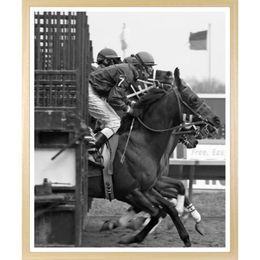 queence Bild mit Rahmen »Vintage Polo Pferderennen« Foto Menschen Pferde Reitbilder Farbe Rahmen: Beige + Farbe Bild(er): schwarz