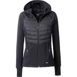 DEPROC Active Strickfleecejacke »ELMCOURT III WOMEN« auch in Großen Größen erhältlich schwarz 50 (XL) 50 (XL) Hybridjacke im außergewöhnlichen...