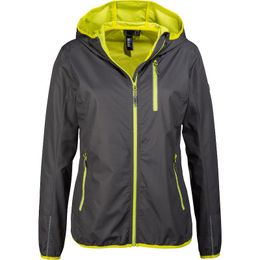 Lpo Damen LPO Softshelljacke &raquo;MECATINA PEAK II WOMEN&laquo; mit abnehmbarer Kapuze grau 40 (M)