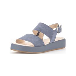 Gabor Riemchensandale &raquo;Sandalen Veloursleder&laquo; Blau/Grau 37 37 Verschluss: Schlie&szlig;e