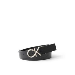 Calvin Klein Ledergürtel »CK HALLMARK LOGO 35MM ADJ« Black / Pewter